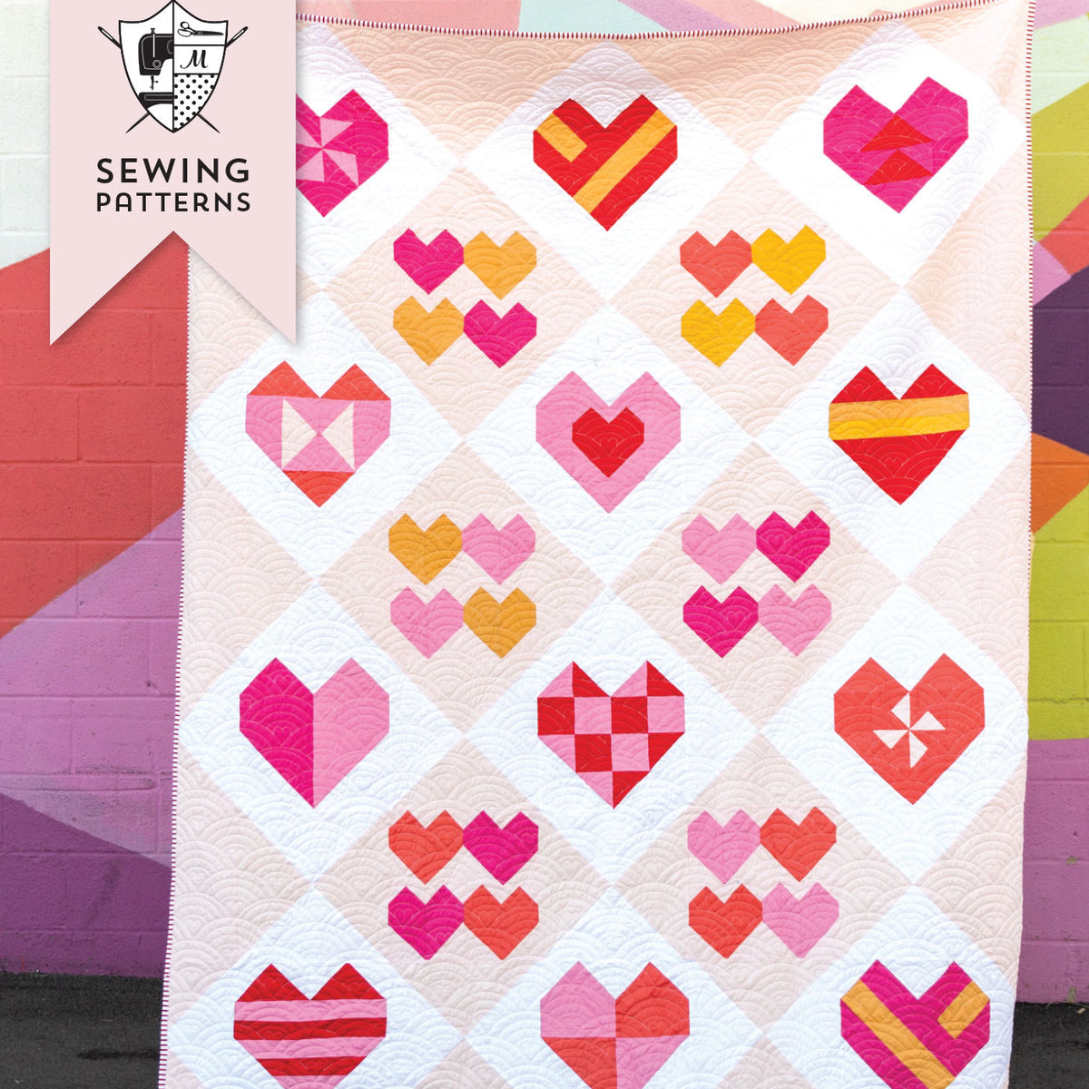 All the Hearts Quilt Pattern | Printed Quilt Pattern – Polka Dot Chair Patterns by Melissa Mortenson