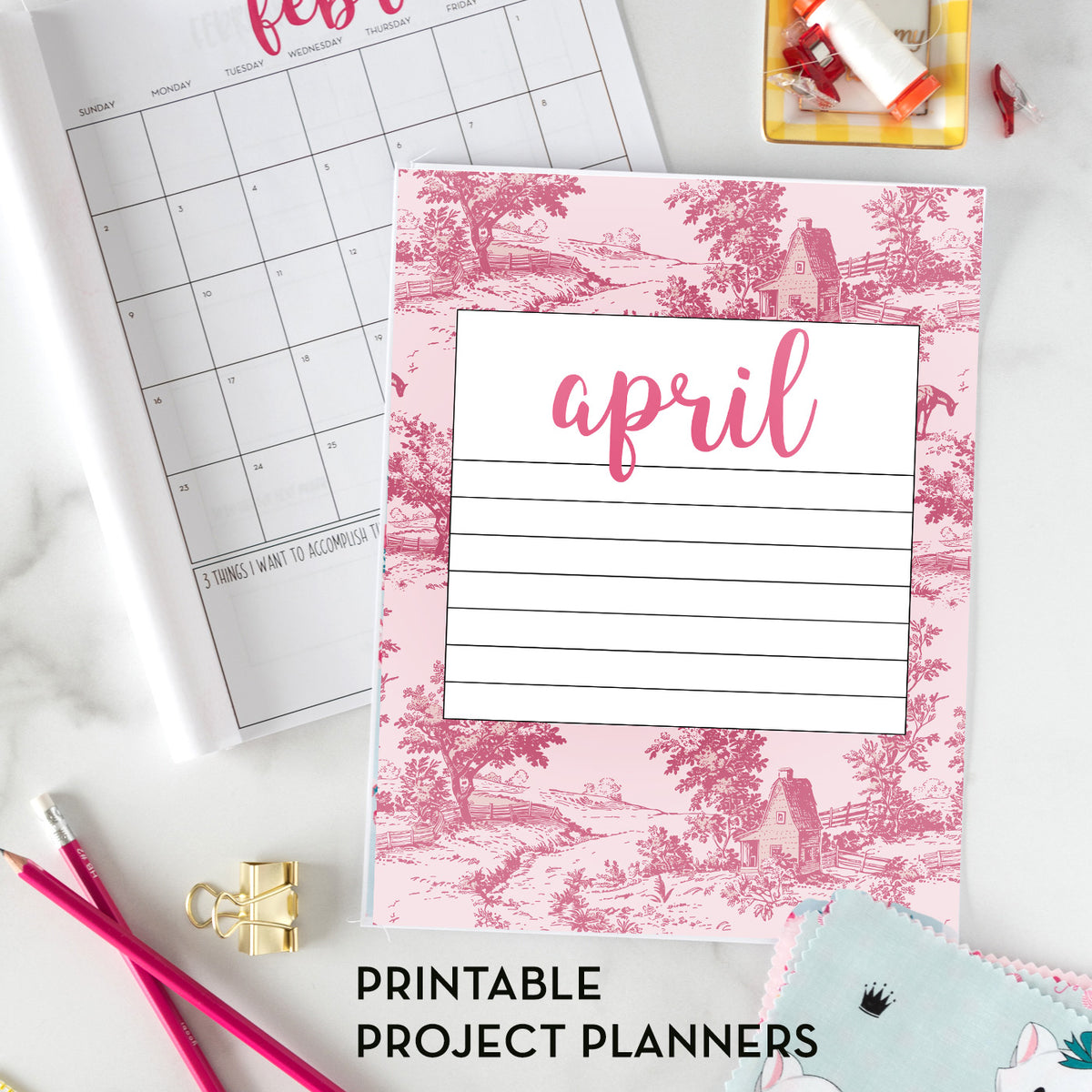 2025 Project Planner Printable | Digital PDF Product – Polka Dot Chair ...