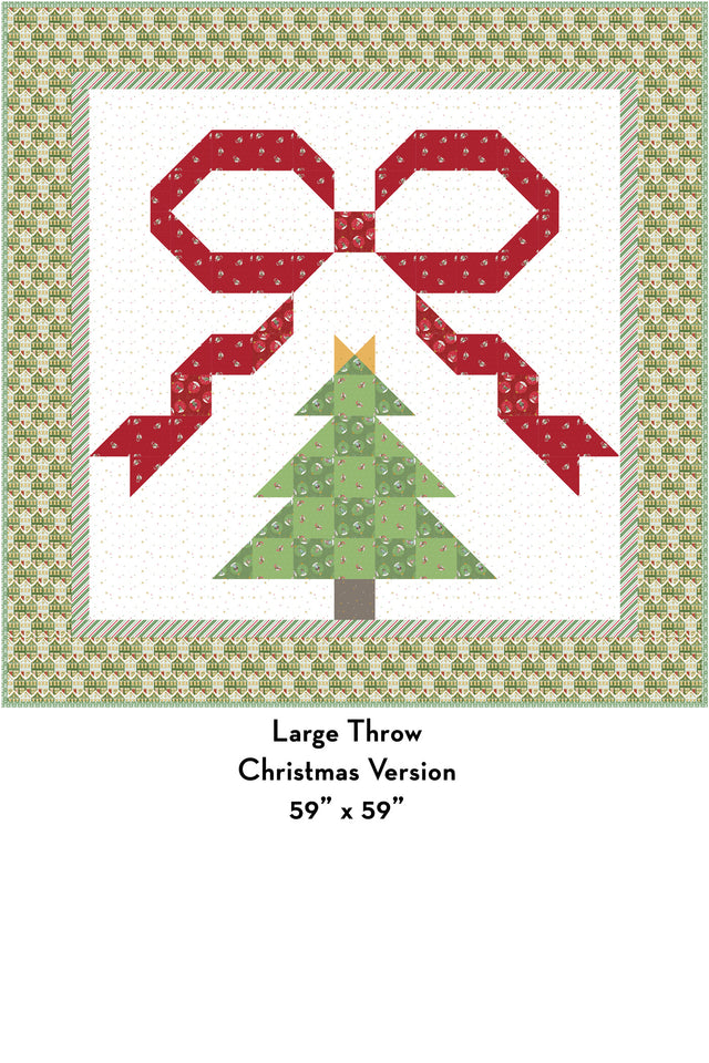 Bows and Monograms Quilt Pattern with Holiday Version | Digital PDF Pa ...