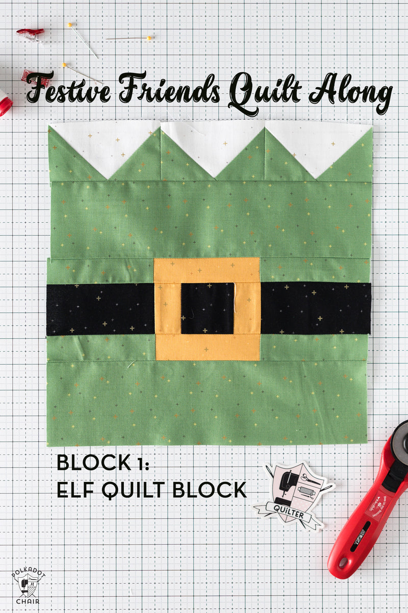 Elf Quilt Block Pattern for Festive Friends Christmas Quilt | Digital ...