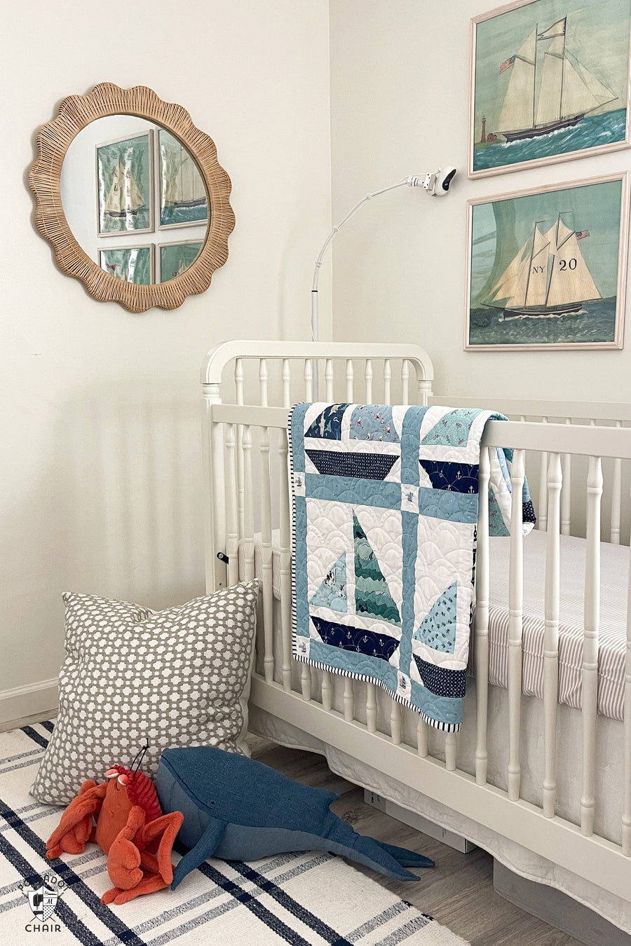 Little Skipper Sailboat Baby Quilt Pattern; Digital PDF Pattern – Polka Dot Chair Patterns by ...