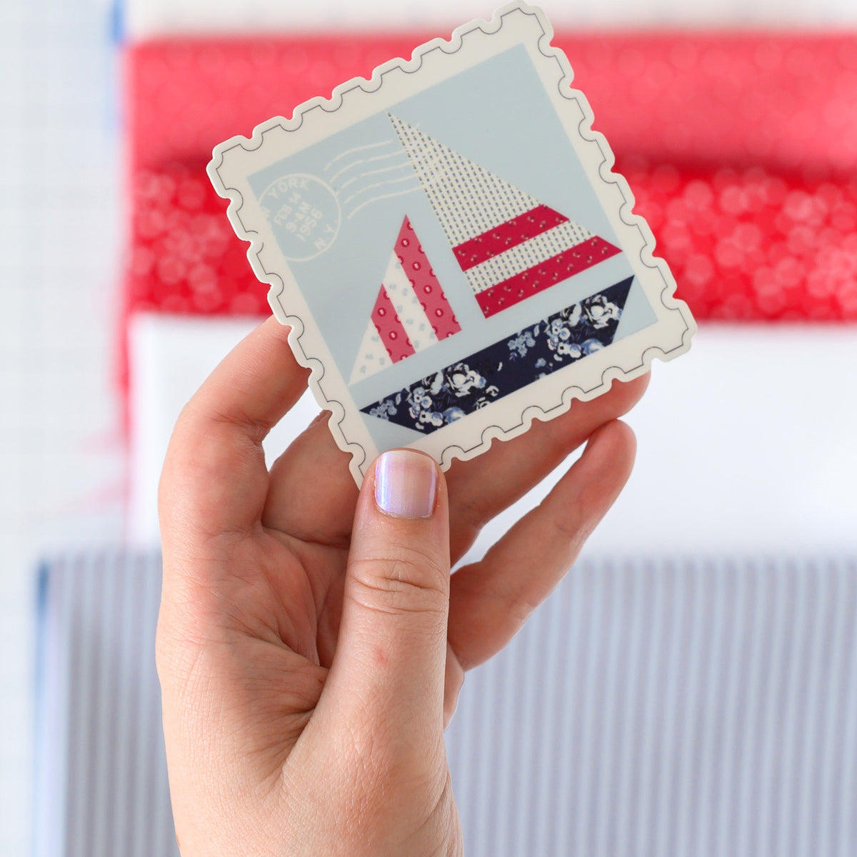 Quilt Block Sailboat Sticker – Polka Dot Chair Patterns by Melissa ...
