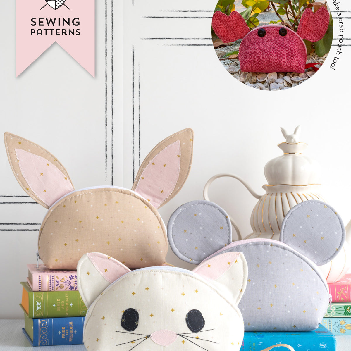 All Ears Pouch Zip Pouch Sewing Pattern | Digital PDF Pattern – Polka ...