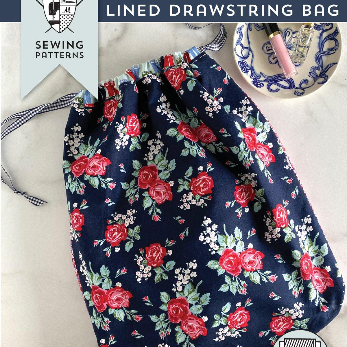 Reversible Lined Drawstring Bag Pattern in 6 Sizes | Digital PDF ...