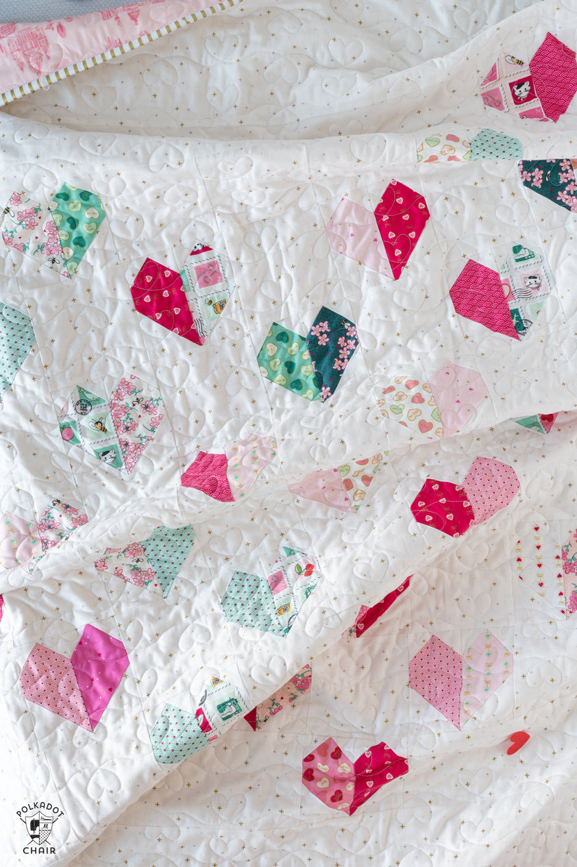 Heart of Hearts Quilt Pattern | Digital PDF Pattern – Polka Dot Chair Patterns by Melissa Mortenson