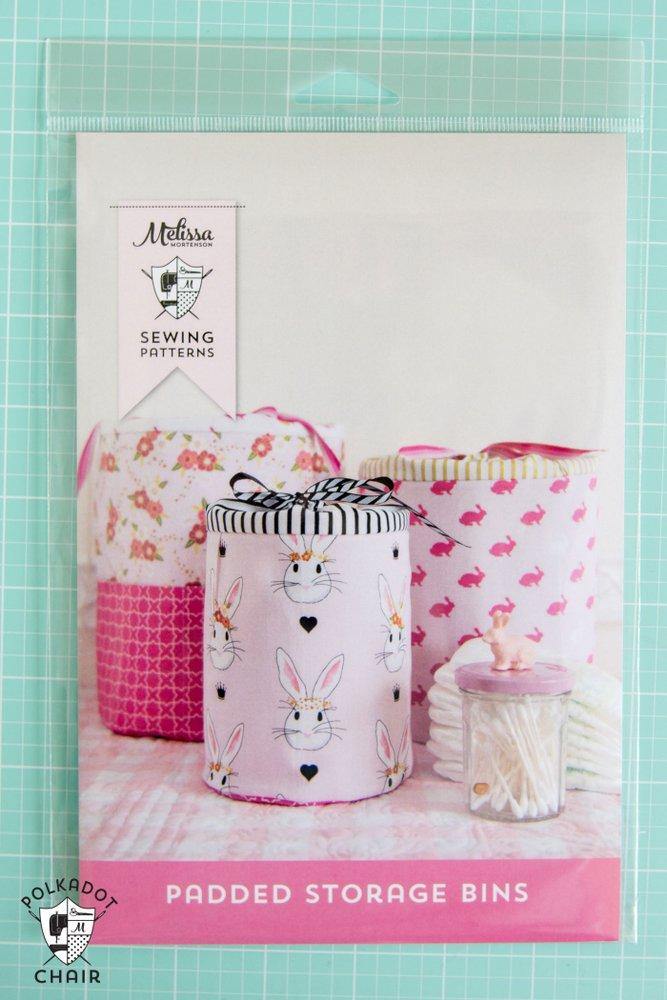 Padded Storage Bin Sewing Pattern; Package of 6 | Wholesale Only ...
