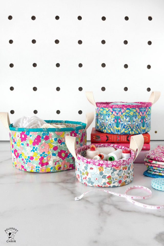 Nesting Trinket Baskets Sewing Pattern | Digital PDF – Polka Dot Chair ...