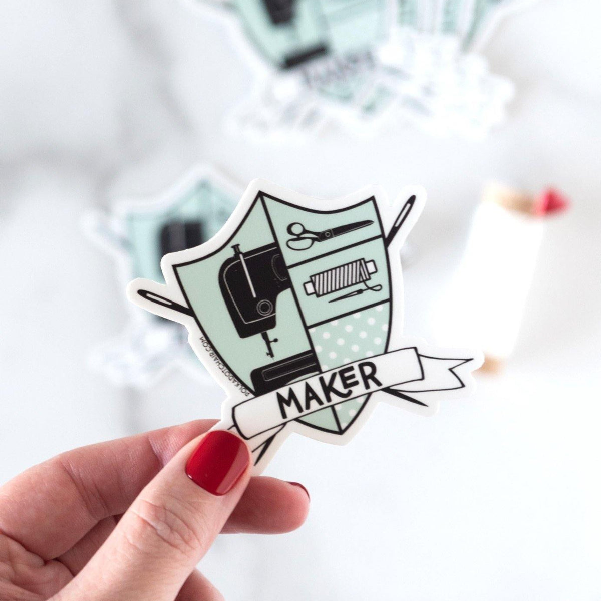 Maker Stickers – Polka Dot Chair Patterns by Melissa Mortenson